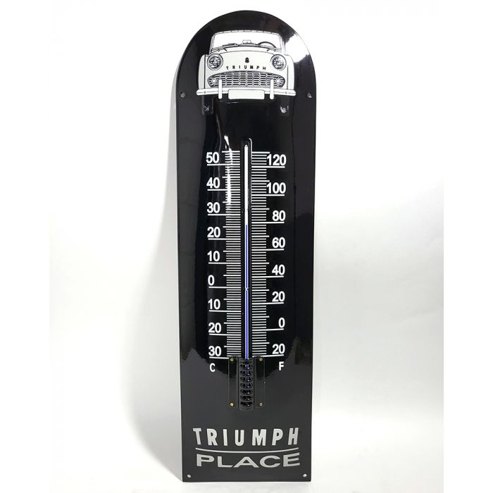 Emaille thermometer Triumph TR3 GROOT