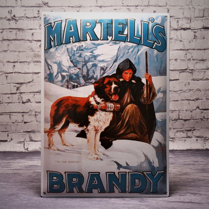 Martells Brandy enamel sign