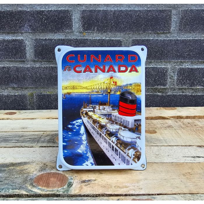 Cunard Canada enamel sign 14x10cm