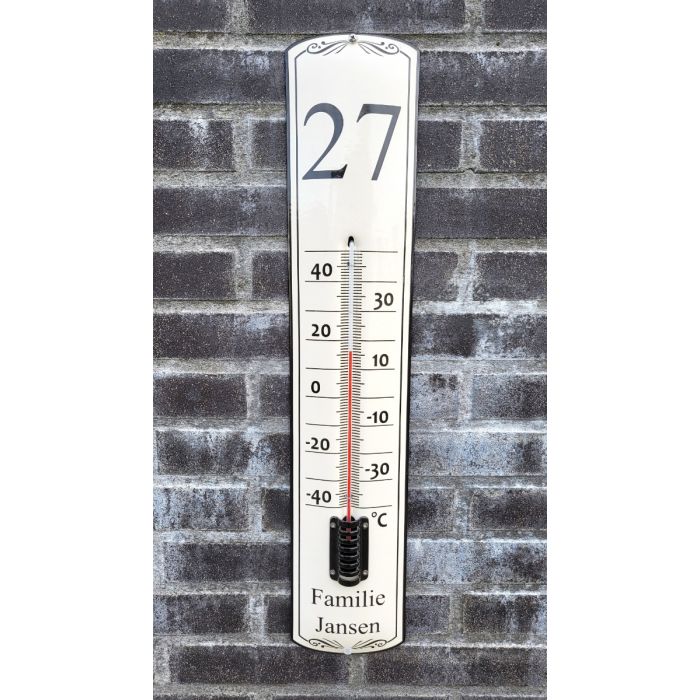 Thermometer met eigen tekst