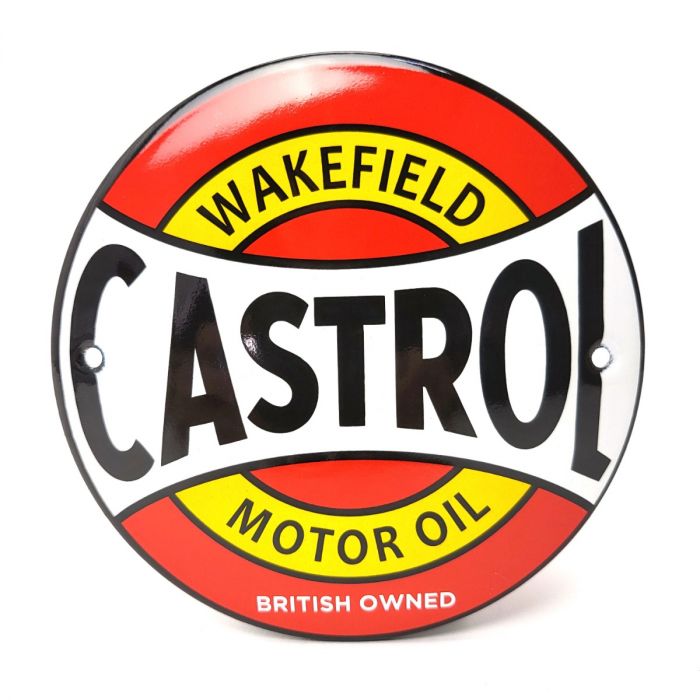 Enamel sign Castrol Wakefield motor oil british