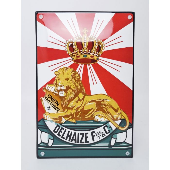 Enamel advertising sign Delhaize