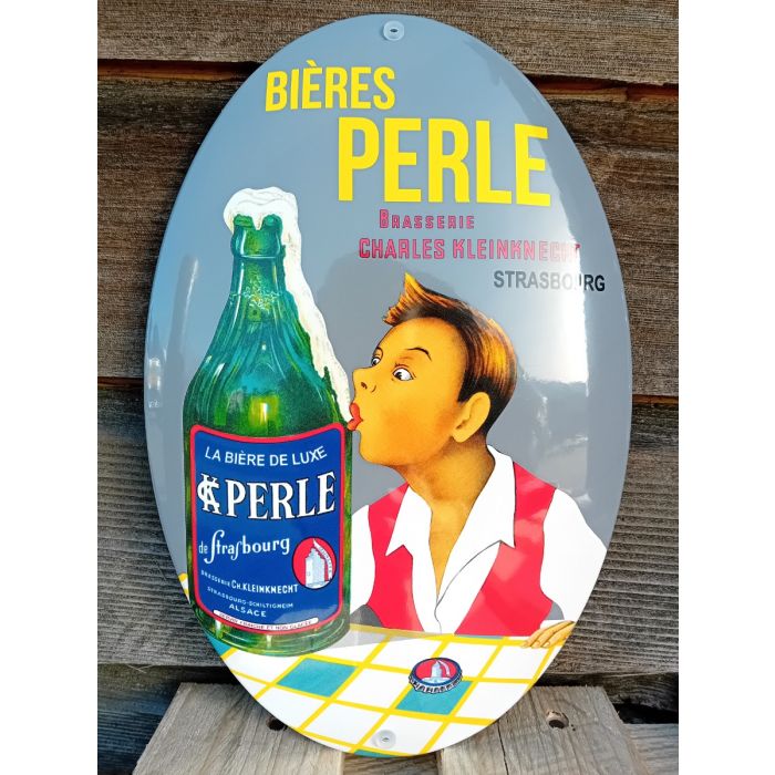 Enamel sign Bieres Perle strasbourg