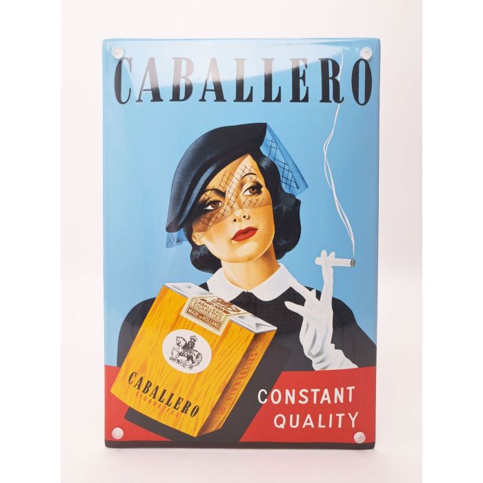 Enamel advertising sign Caballero cigarettes