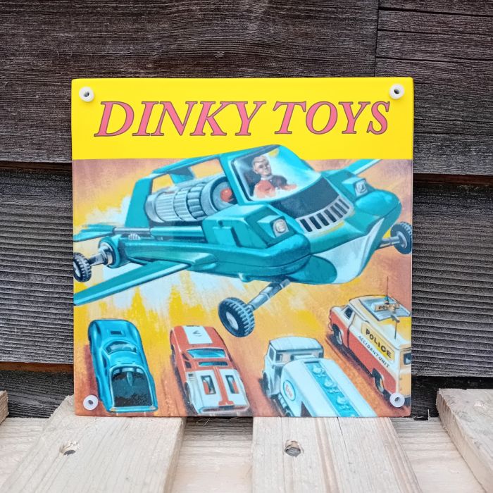 Enamel Dinkytoys advertising sign 20x20cm