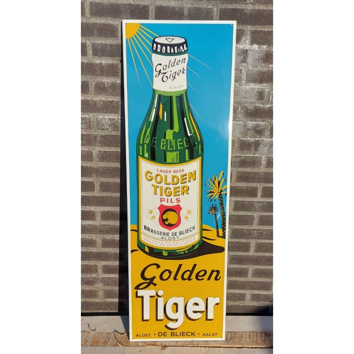 Emaille reclamebord Golden Tiger Pils