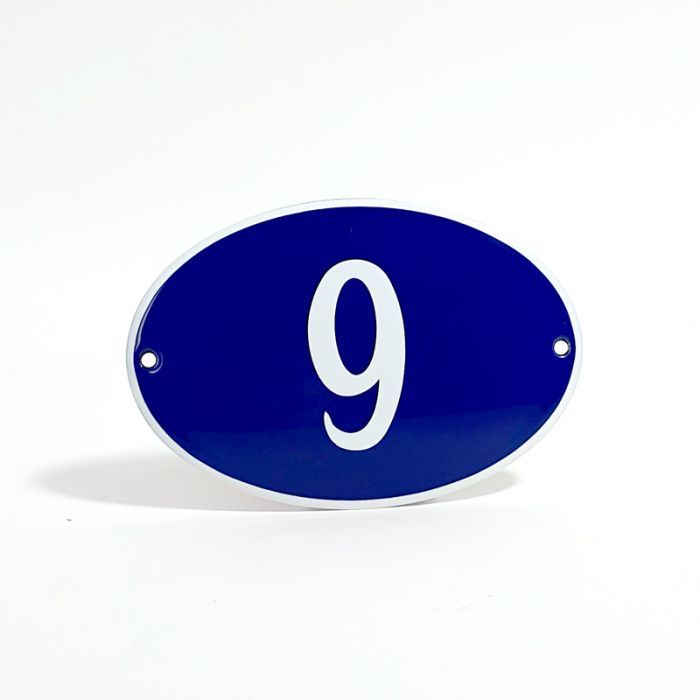 House number oval model with colored edge