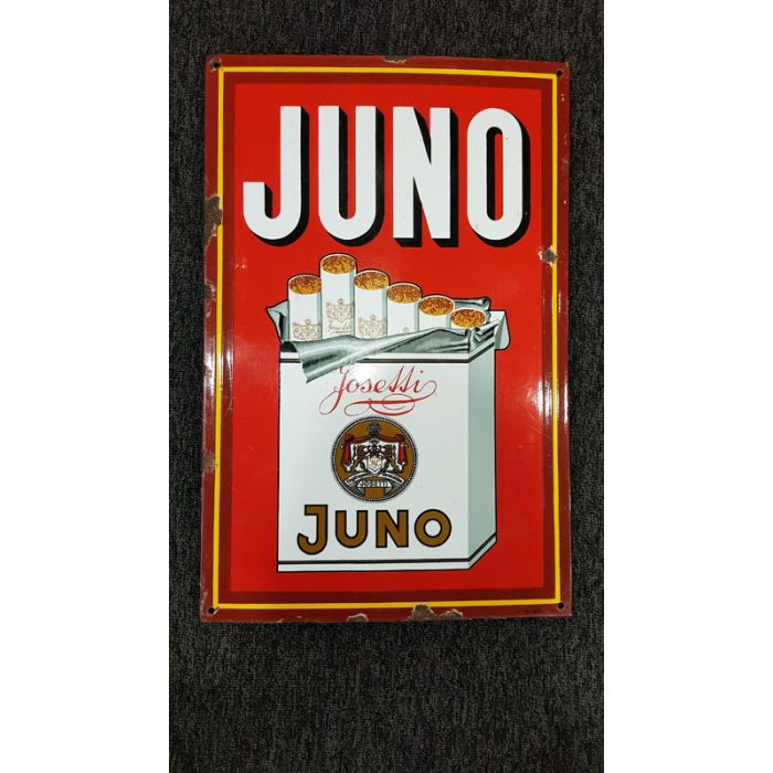 Juno porcelain sign
