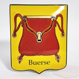Pointed family heraldry on enamel