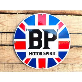 BP Motor spirit enamel sign