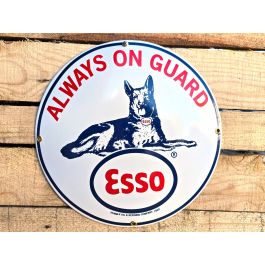 Esso always on guard enamel sign 30cm