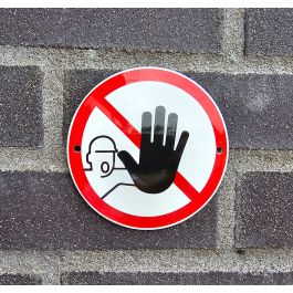 Prohibited entry for unauthorized persons prohibition sign