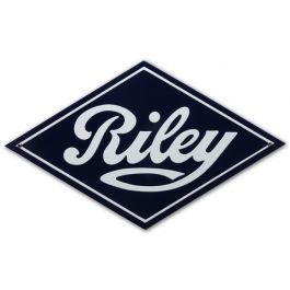 Emaille bord van het Riley logo | 30cm x 50cm | Emaillegigant.nl
