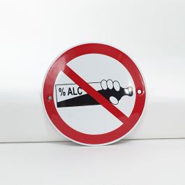 Forbidden to consume alcohol prohibition sign