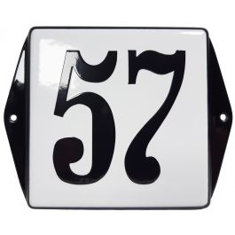 house number model with ears white and black