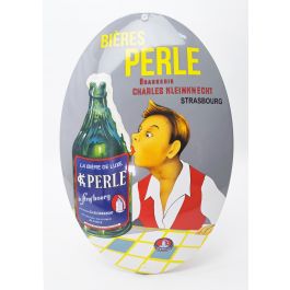 Enamel sign Bieres Perle strasbourg
