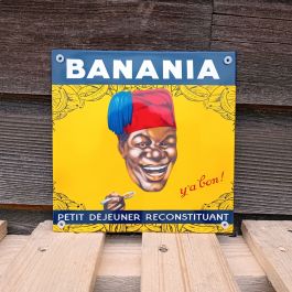plaque emaille Banania 20x20cm
