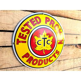 Canadian Tire Corportaion nostalgic enamel advertising sign