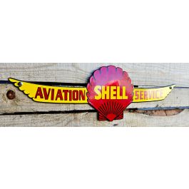 Vintage enamel sign Shell Aviation