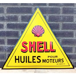 Shell huiles pour moteurs enamel sign