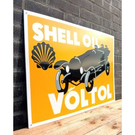 Shell voltol enamel sign